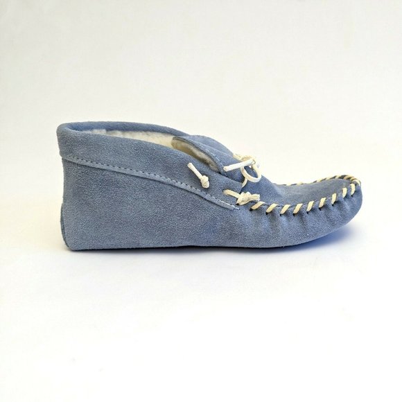 Sioux Mox | Shoes | Vintage Sioux Mox Moccasins Tri Stitch Blue Suede ...